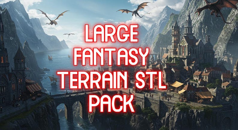 LARGE Fantasy Terrain Wargaming STL Pack! Build Your Dream Fantasy ...