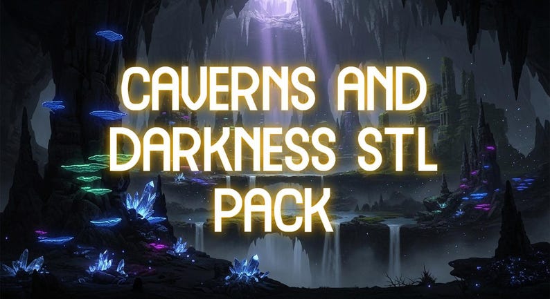 Expansive Underground Cavern Terrain STL Bundle - Modular Cave STL Pack ...