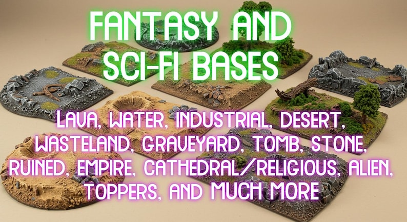 Large Wargaming Tabletop BASES STL Pack! (ordered) - Both Sci-fi and ...