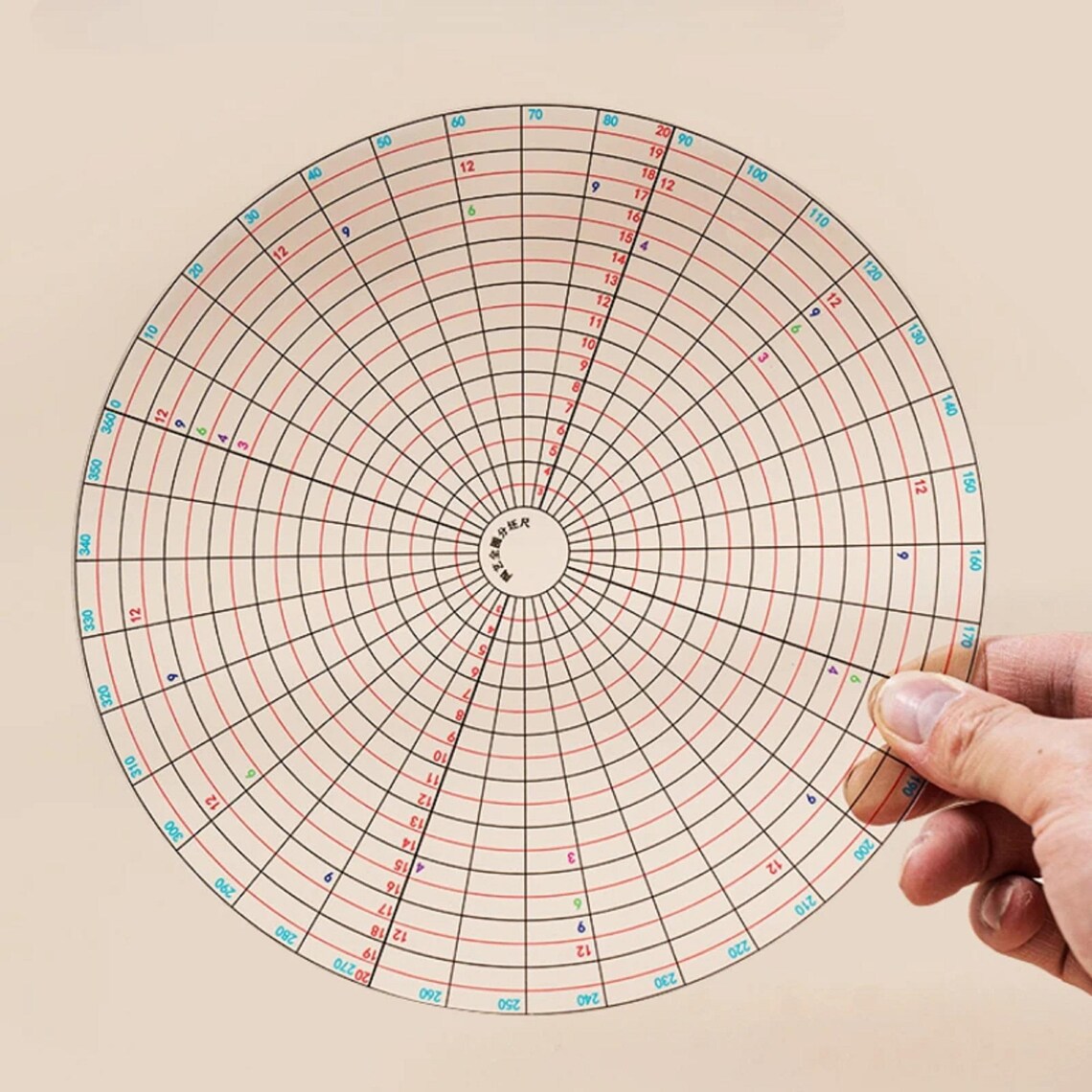 Billet Dividing Ruler, Plastic,circular Divider Drawing Measurement ...