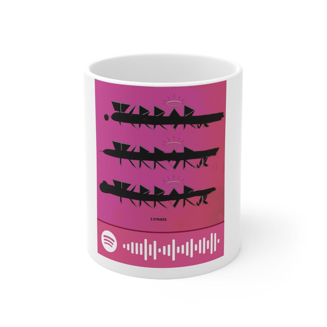 Mug, King Kylie 3 Strikes Scannable Spotify Mug, Gift for Music Lovers ...