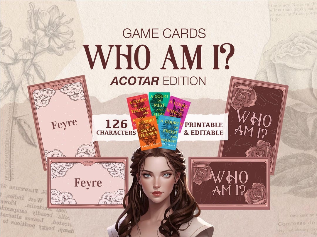 Acotar Game for Book Themed Party Acotar Birthday Decoration Bookish ...