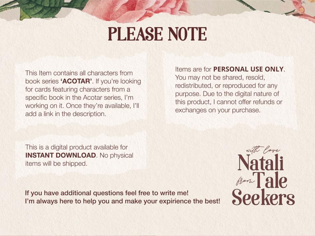 Acotar Game for Book Themed Party Acotar Birthday Decoration Bookish ...