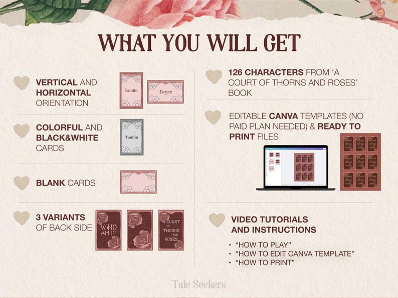 Acotar Game for Book Themed Party Acotar Birthday Decoration Bookish ...