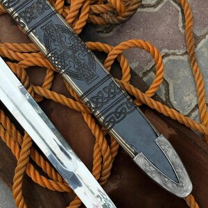 Handmade Anglo-saxon Sword Replica – Damascus Steel Fetter Lane Blade ...