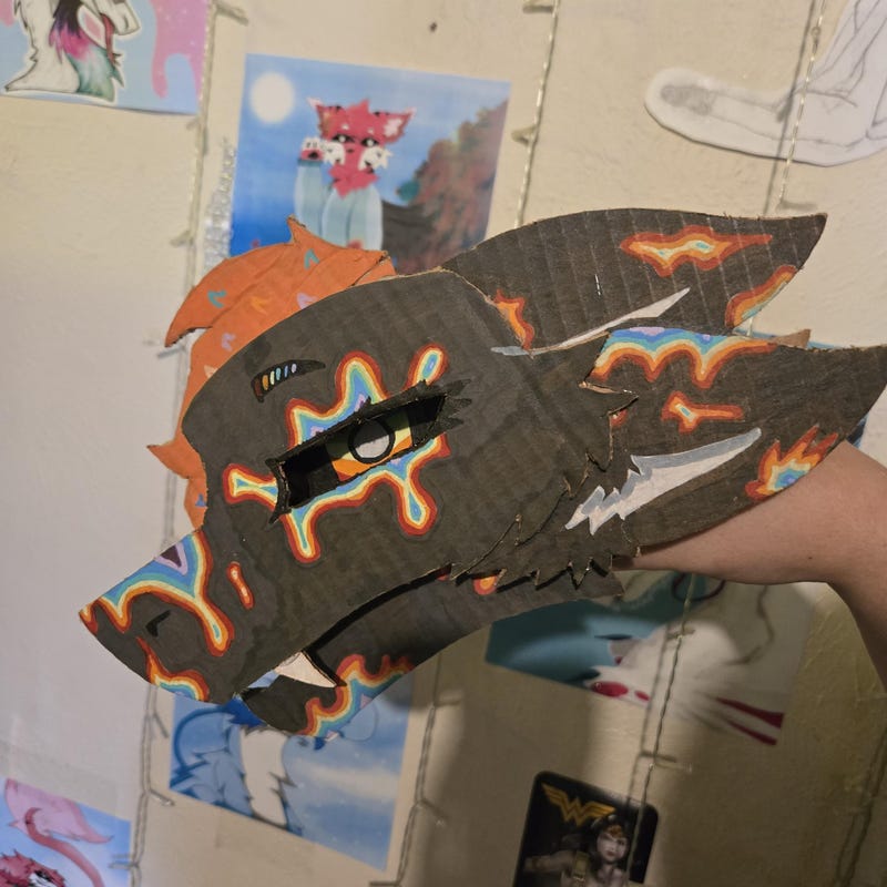 Rainbow Dragon Puppets - Etsy