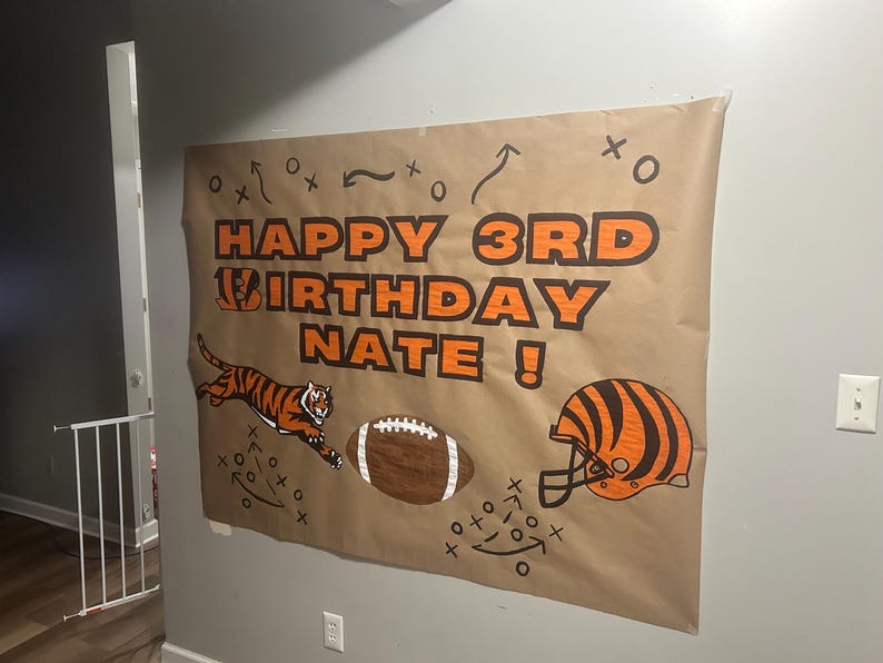 Hand Painted Custom Party Banner, Hand Painted Banner, Hand Painted ...