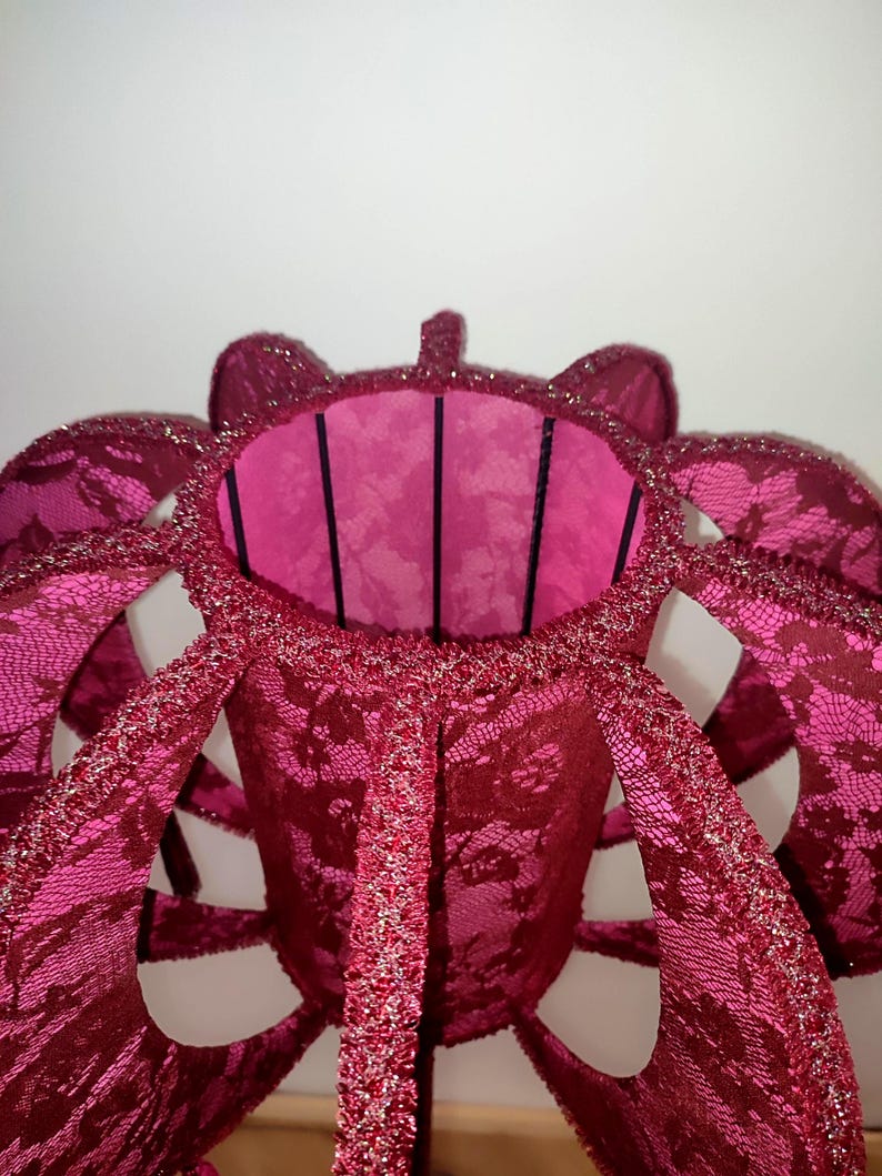 Floor Lamp With Red Fabric Shade for Cozy Home Decor, for Zone Lighting ...