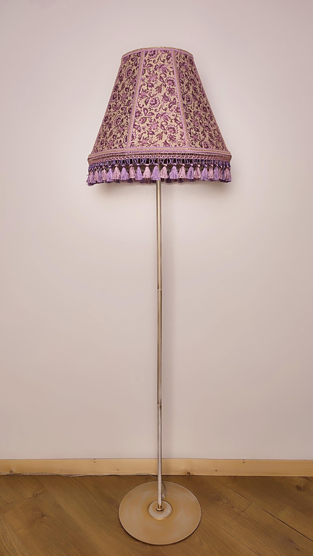 Floor Lamp, Victorian Style Floor Lamp, Lilac Lamp, Vintage Floor Lamp ...