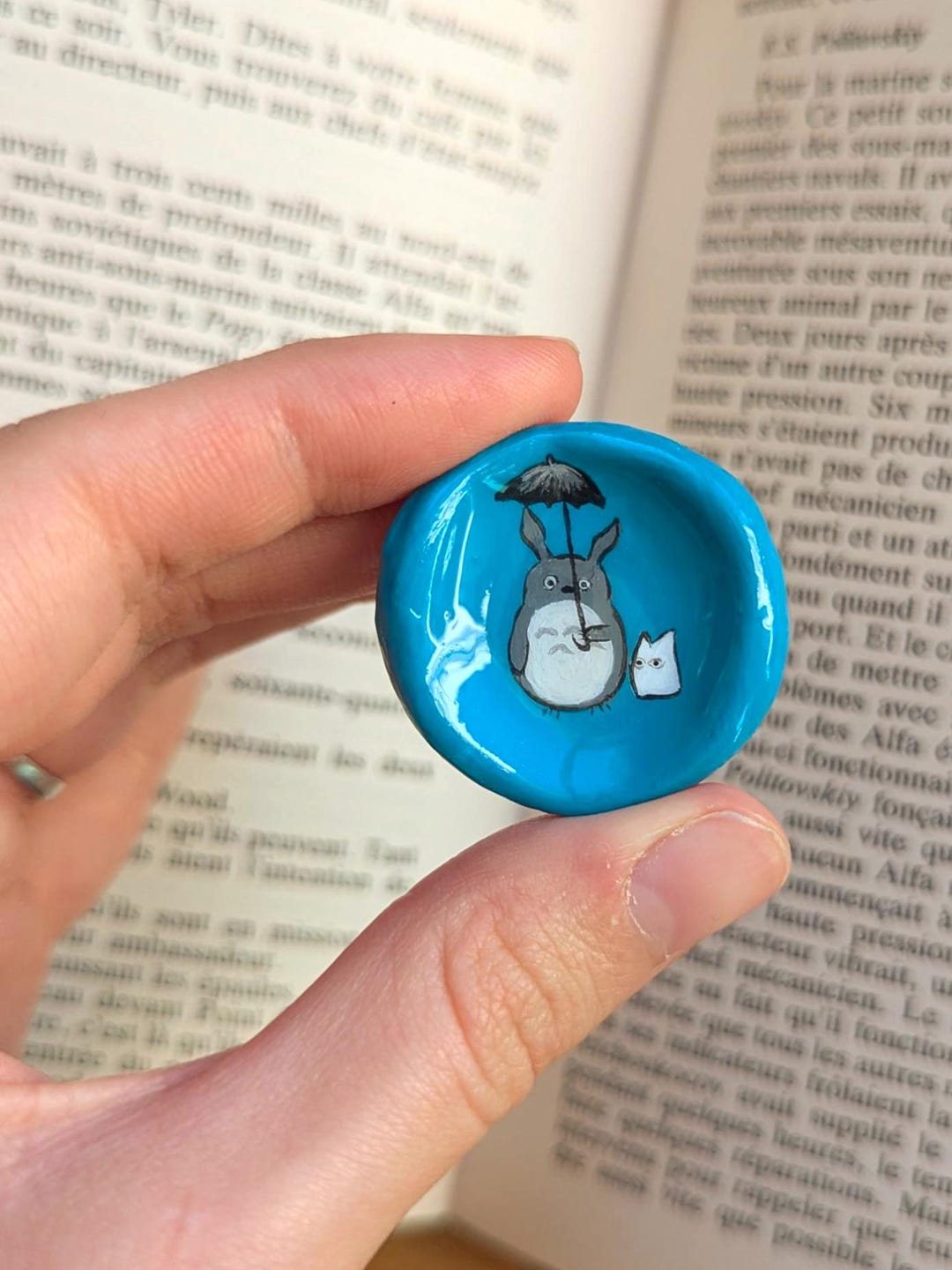 Chibi and Chû Worry Stone: Handmade Blue Anti-stress Pebble - Anxiety ...