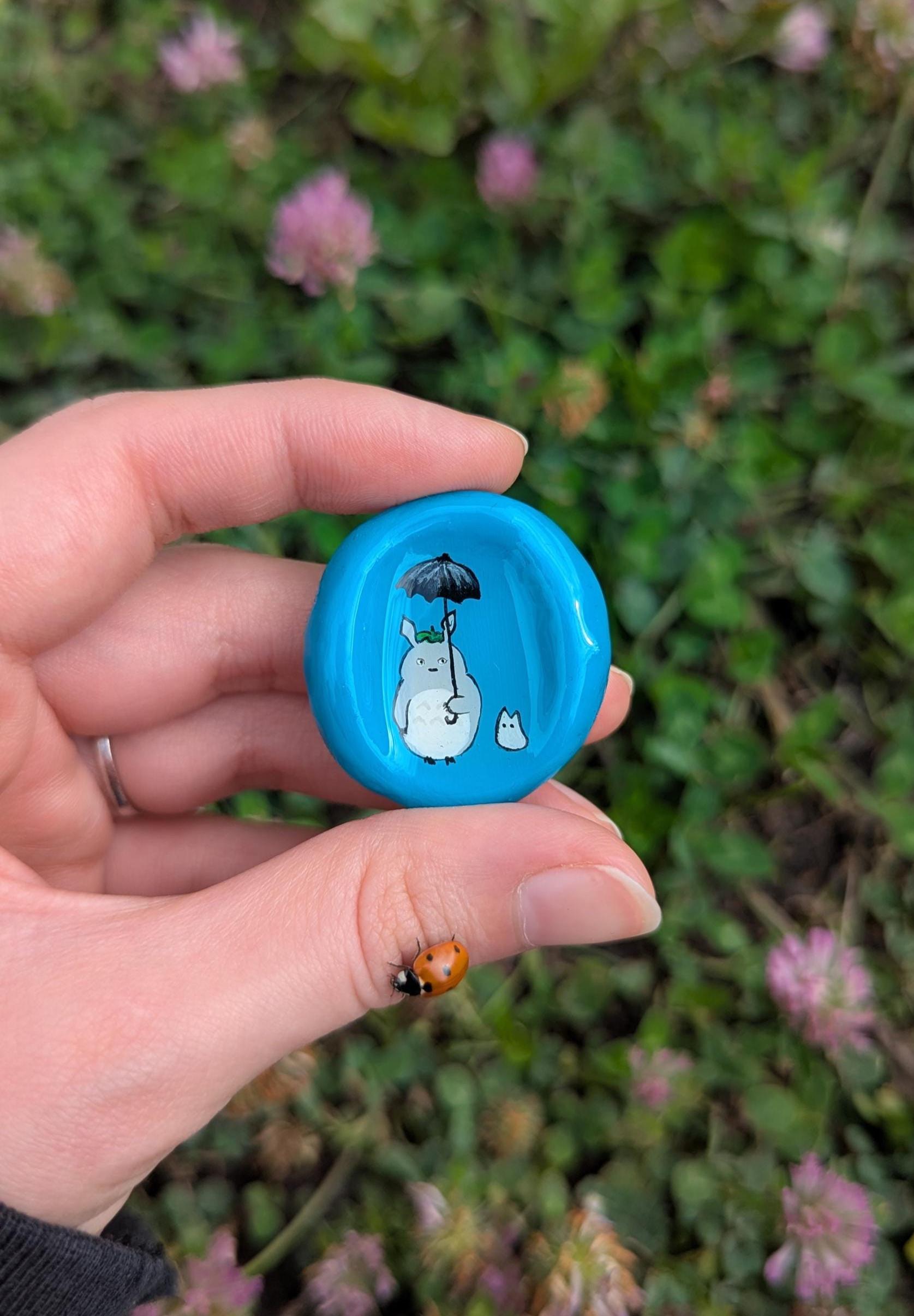 Chibi and Chû Worry Stone: Handmade Blue Anti-stress Pebble - Anxiety ...