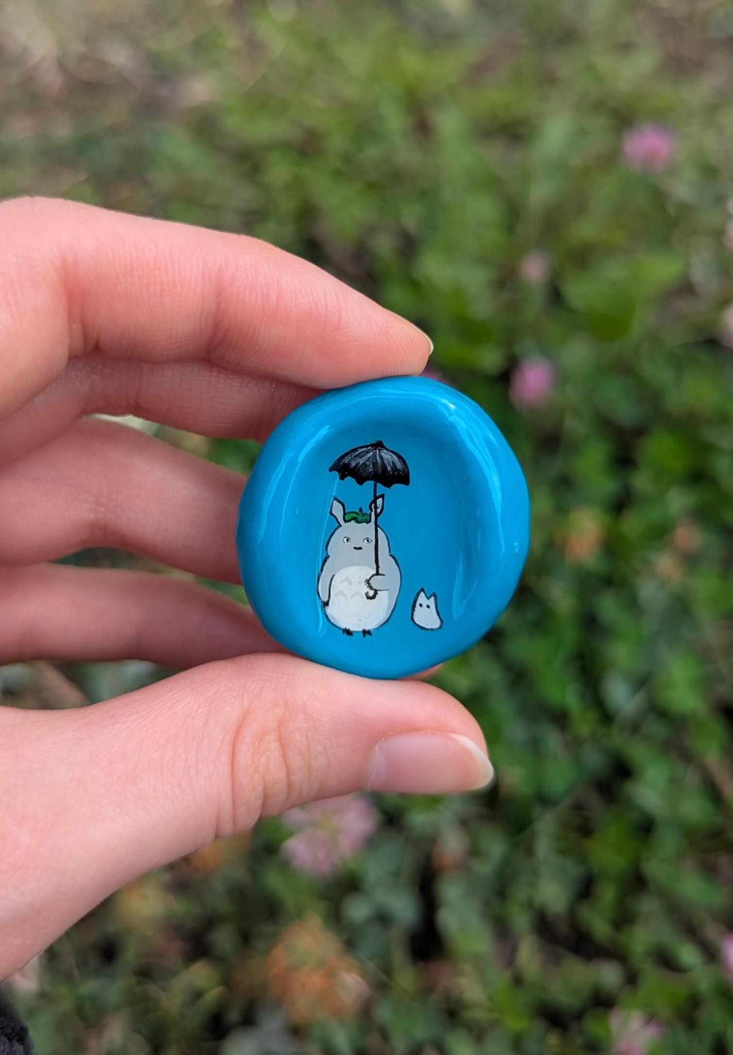 Chibi and Chû Worry Stone: Handmade Blue Anti-stress Pebble - Anxiety ...