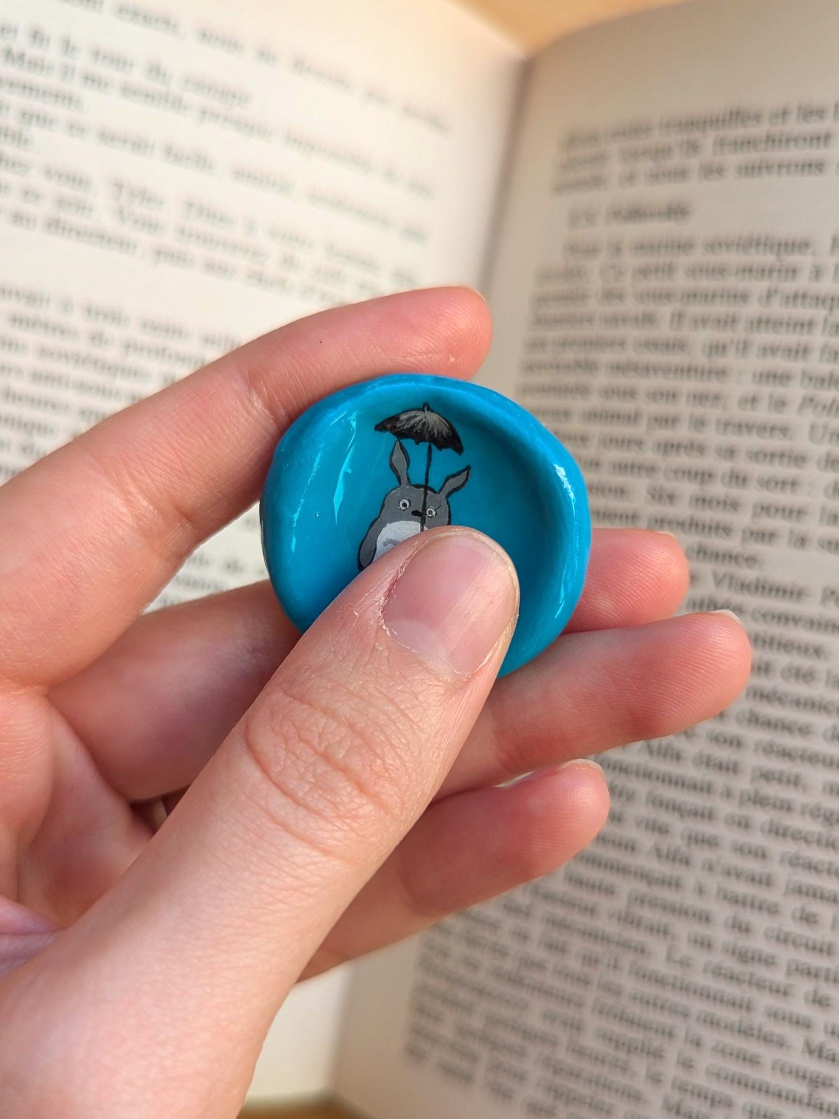 Chibi and Chû Worry Stone: Handmade Blue Anti-stress Pebble - Anxiety ...
