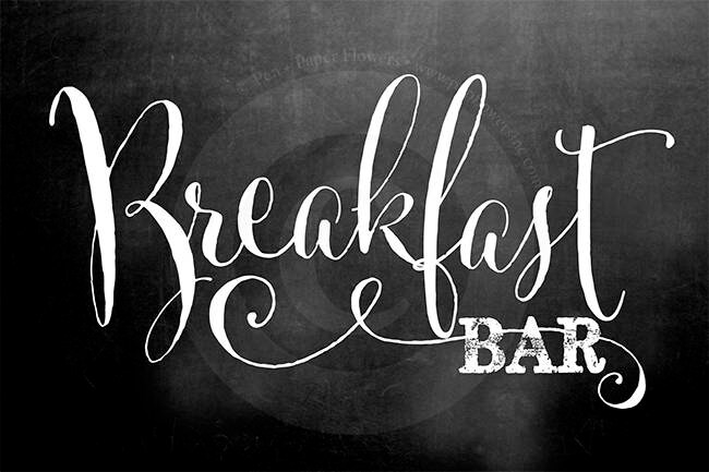 Breakfast Bar Chalkboard Sign INSTANT DOWNLOAD - Etsy