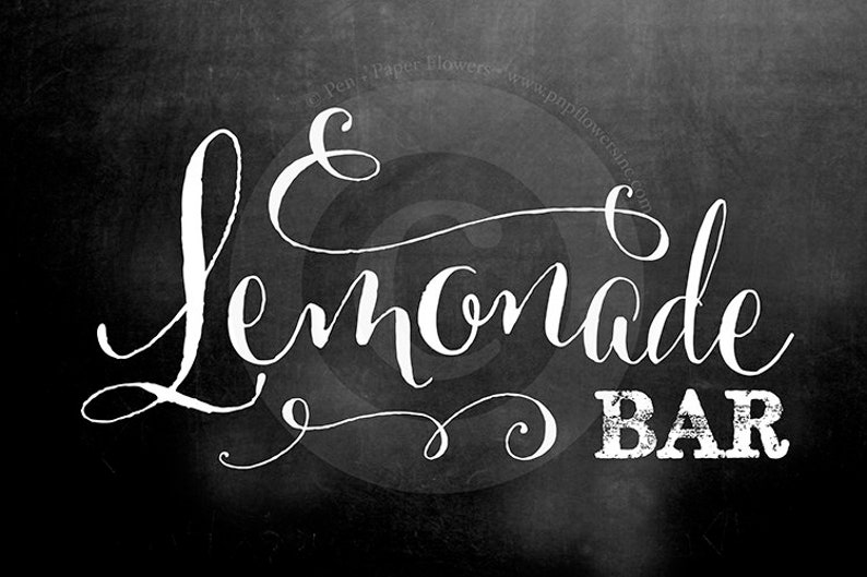 Lemonade Bar Sign and Labels Set INSTANT DOWNLOAD - Etsy