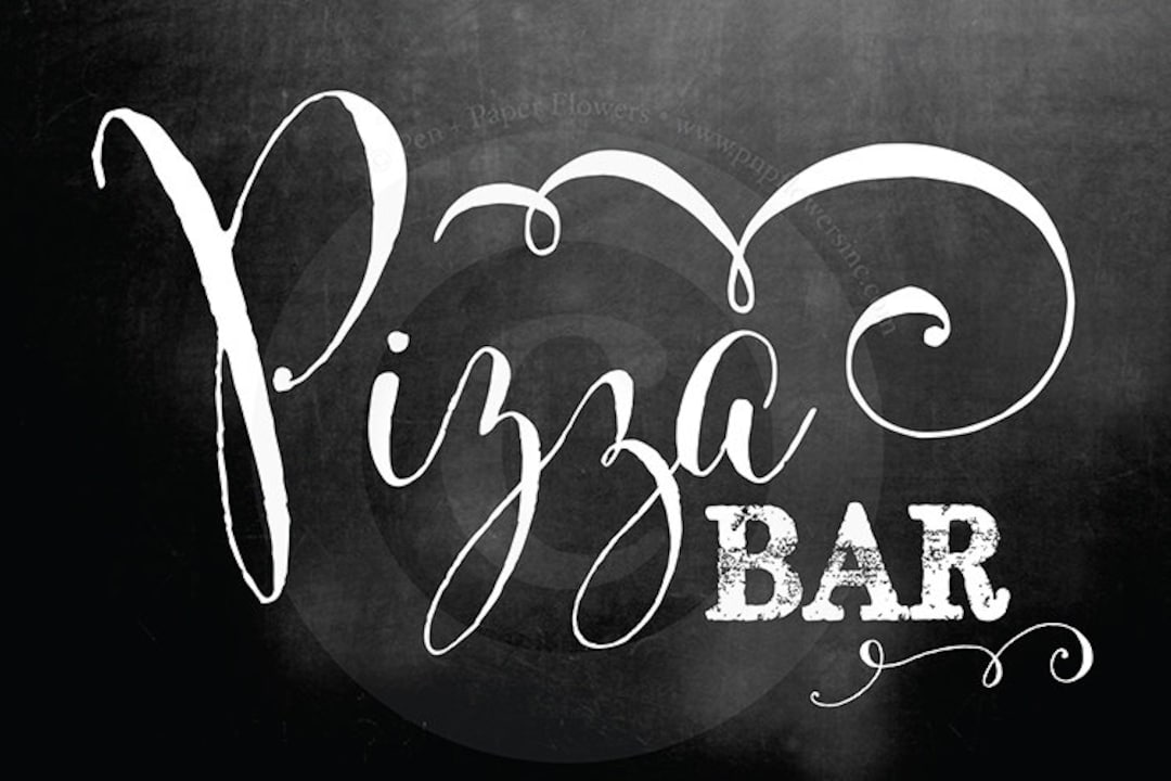 Pizza Bar Sign, Menu and Labels Set ---> INSTANT DOWNLOAD - Etsy