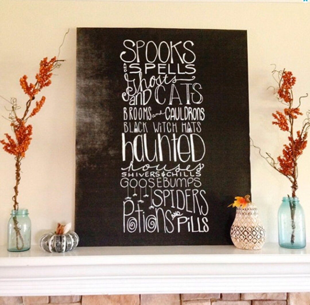 Halloween Poem Poster - Etsy