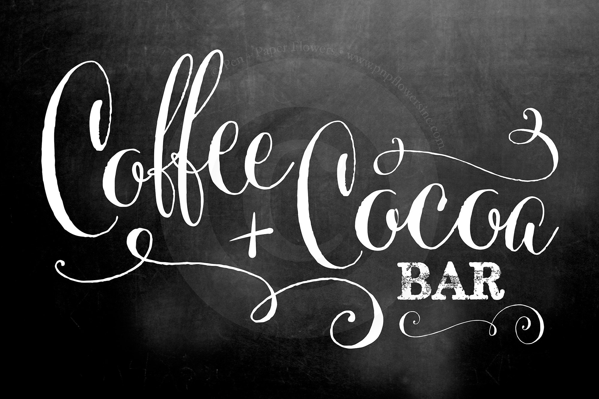 Coffee and Cocoa Bar Sign --> INSTANT DOWNLOAD • PIY --> Print-it ...