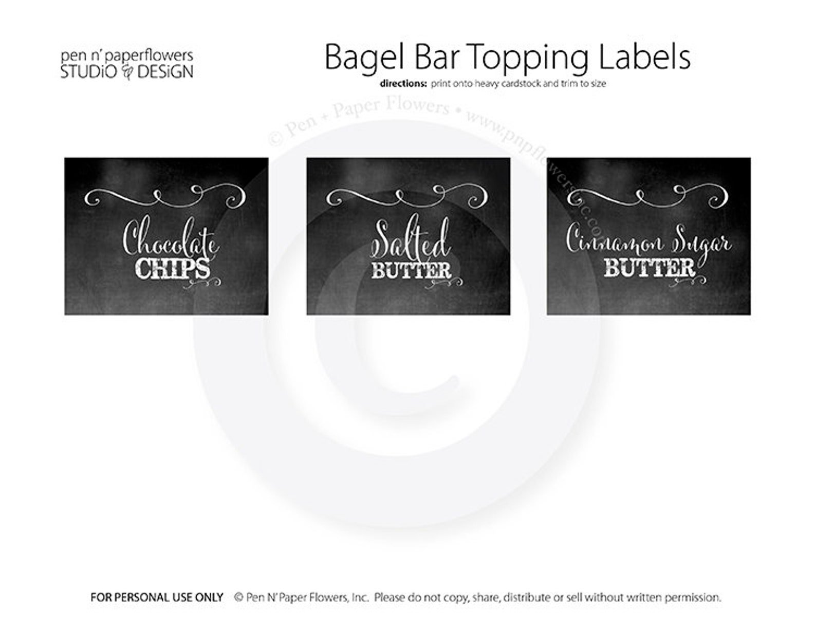 Bagel Bar Chalkboard Sign INSTANT DOWNLOAD - Etsy