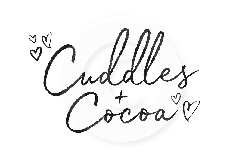 Cuddles Cocoa Sign INSTANT DOWNLOAD PIY Print It - Etsy