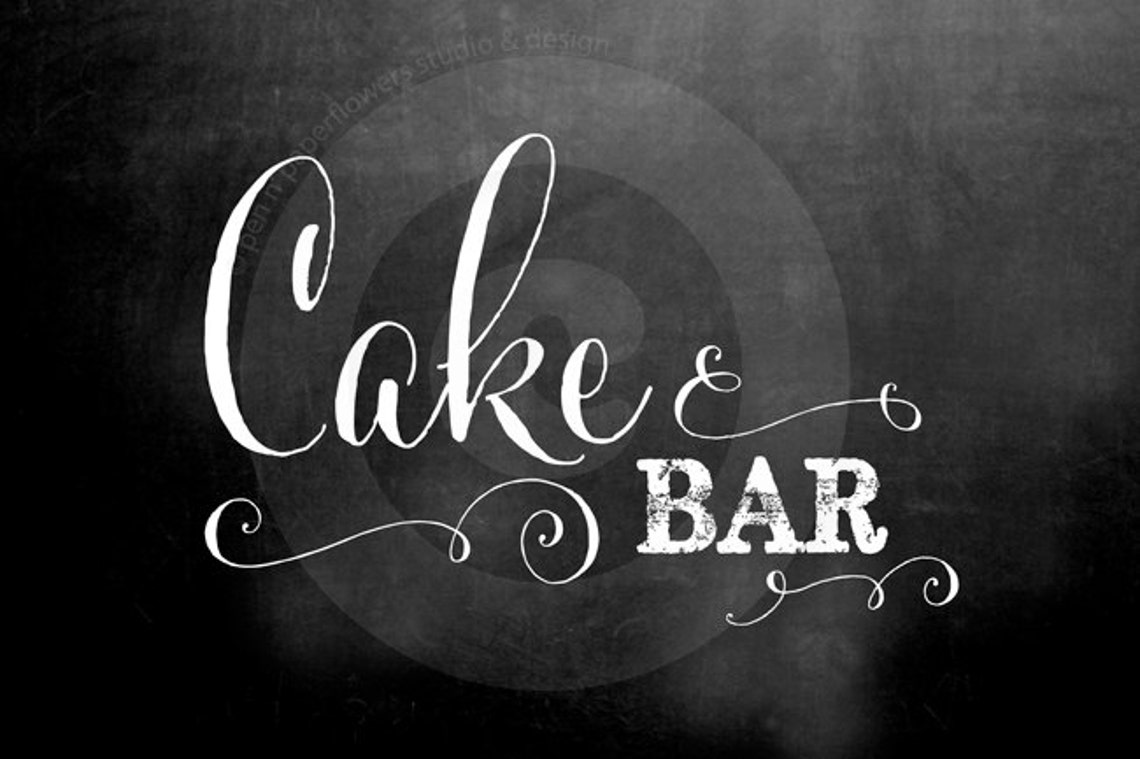 Chalkboard Cake Bar 24x36 Sign INSTANT DOWNLOAD - Etsy