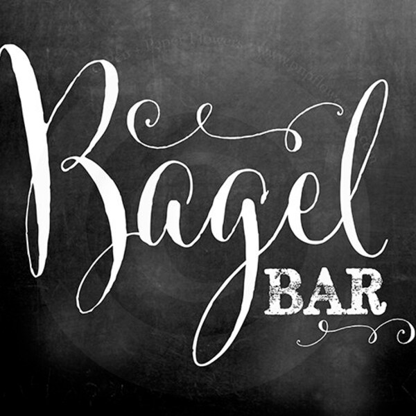 Bagel Bar Sign - Etsy