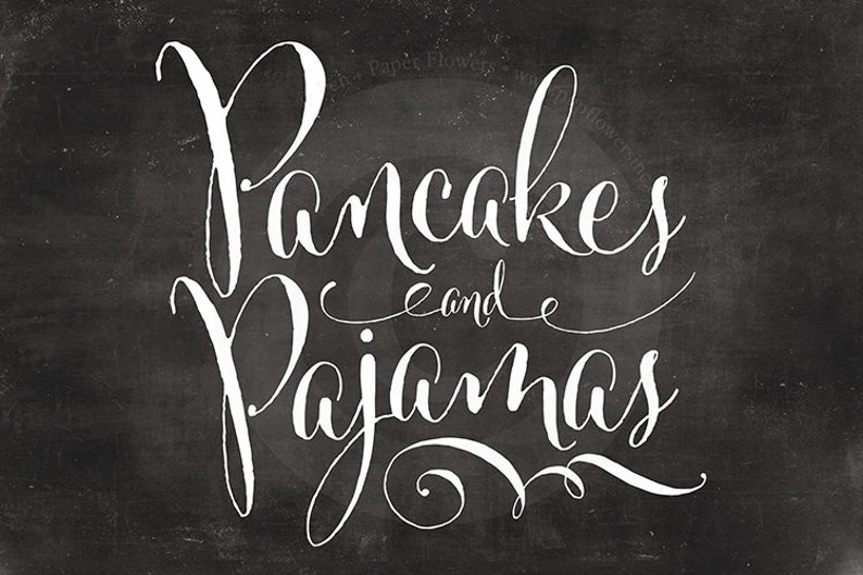 Pancakes Pajamas Chalkboard Signs 2 Styles INSTANT - Etsy