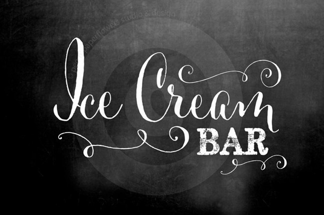 Chalkboard Ice Cream Bar Collection ---> INSTANT DOWNLOAD - Etsy