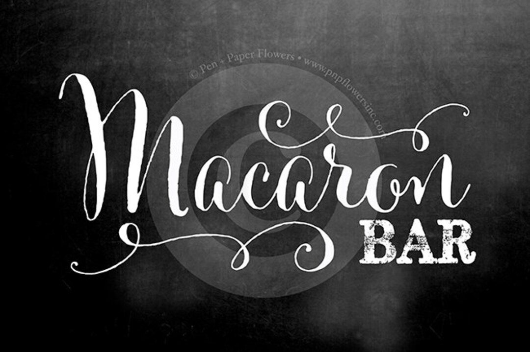 Chalkboard Macaron Bar Signs - INSTANT DOWNLOAD - Etsy