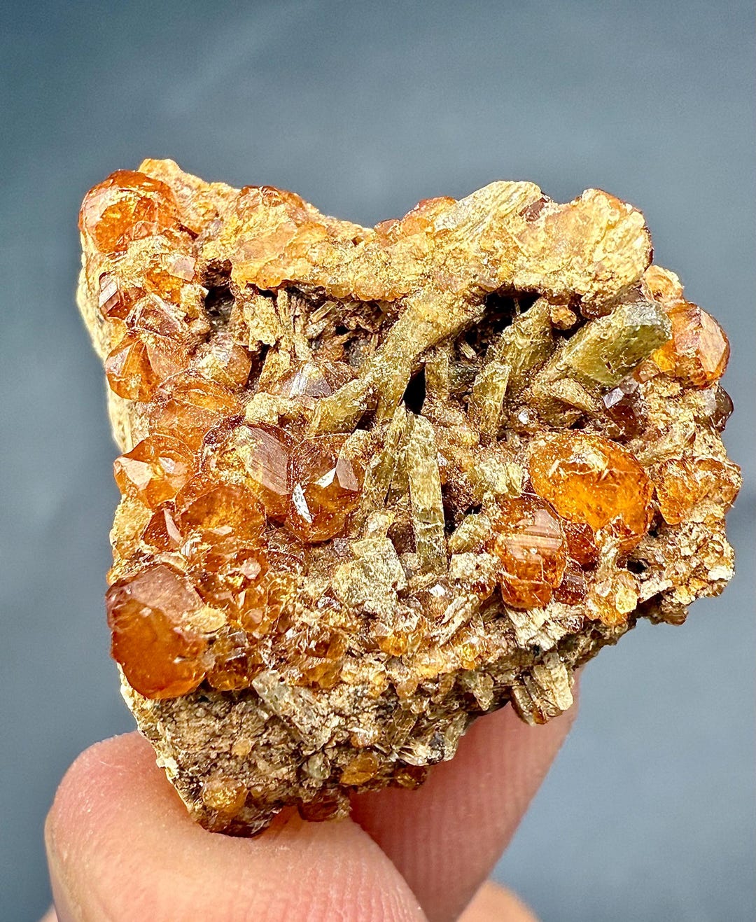 Natural Raw Golden Honey Garnet Crystal Specimen 48.20 Carat Natural ...