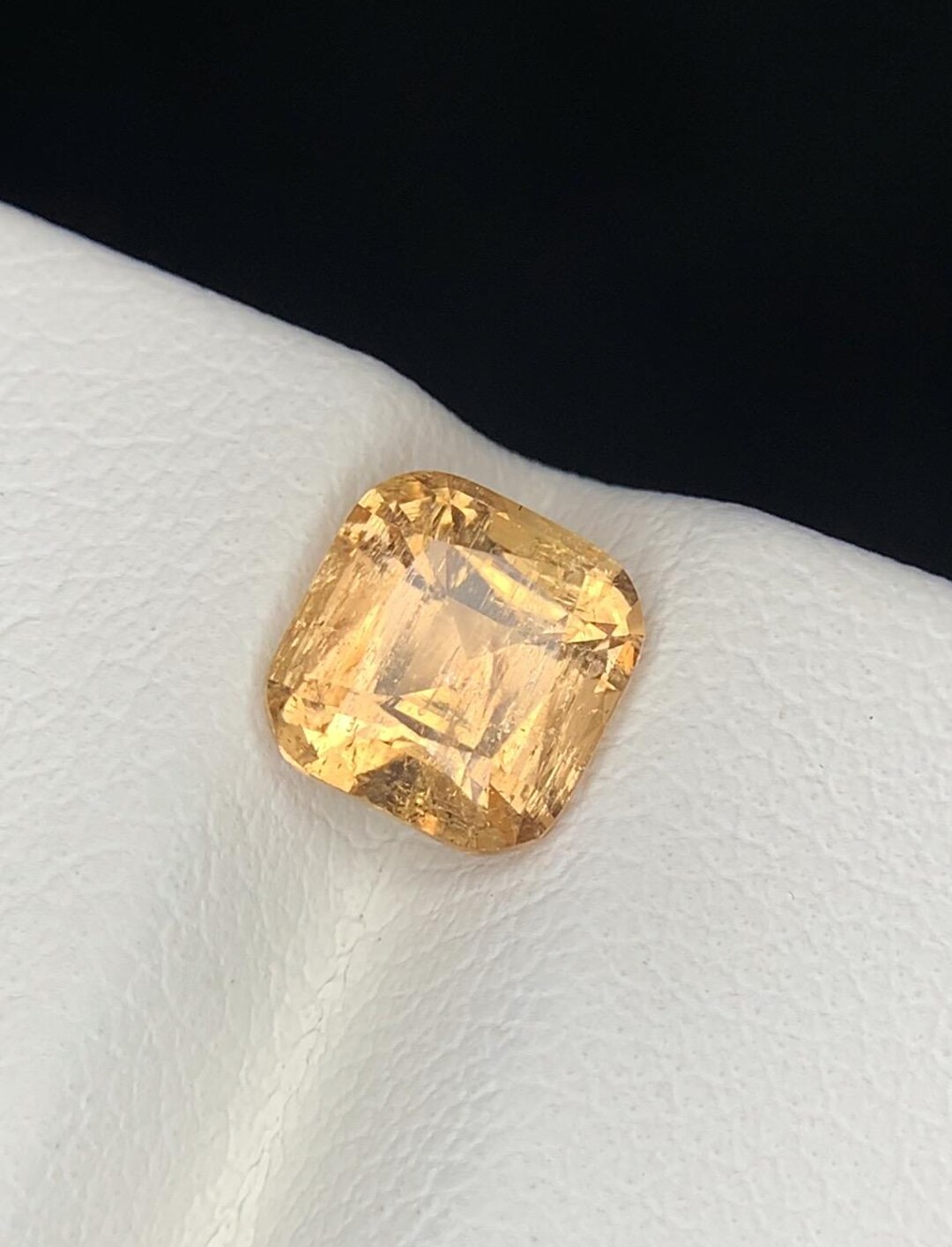 1.70 Ct Katlang Golden Topaz Fancy Cut Gemstone Rare Collector's Stone ...