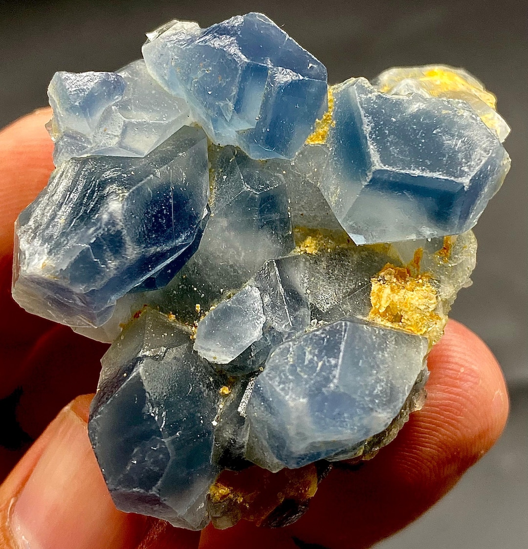 Natural Blue Celestine Crystal Cluster 420 Carat Stunning Sky Blue ...