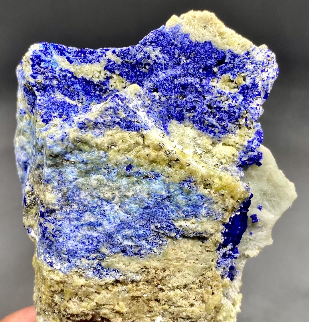 Raw Lazurite Crystal Specimen | Deep Blue Healing Stone, Collector's ...
