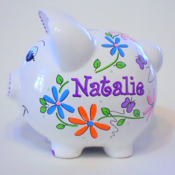 Purple Piggy Bank - Etsy