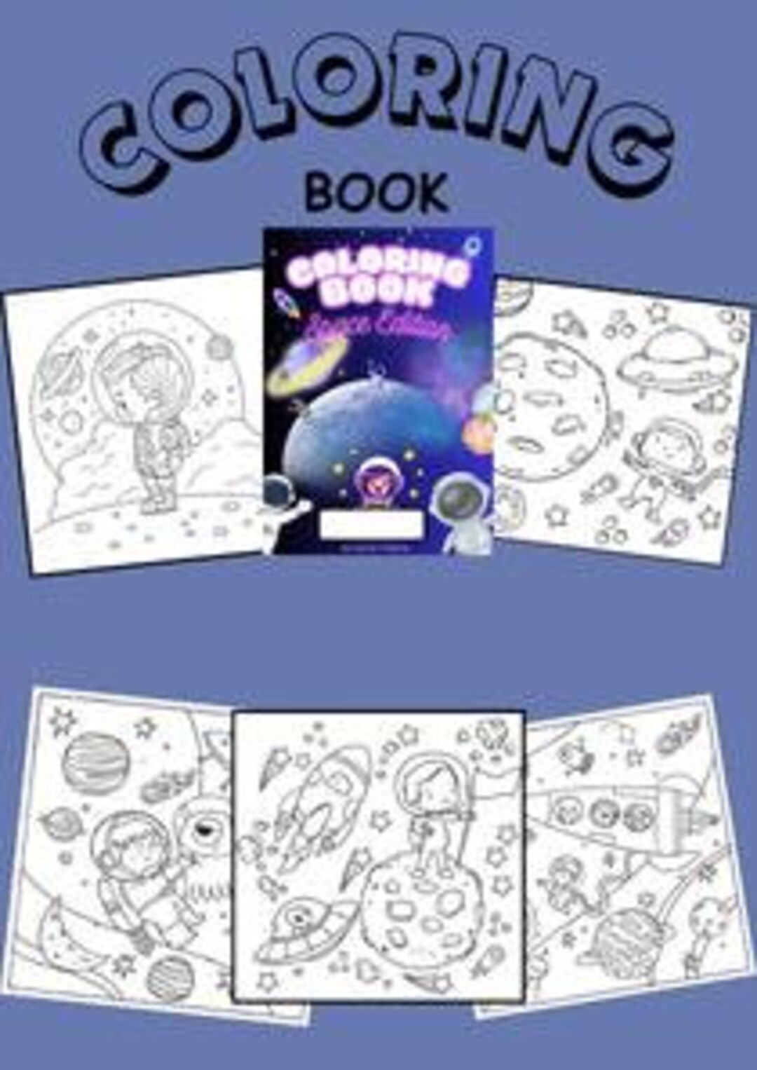 Produk Digital Coloring, Mewarnai, Art, Space, Kids, Luar Angkasa ...