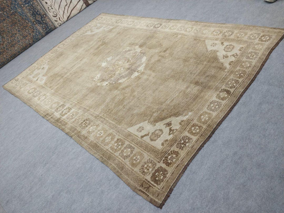 7x10 Ft" Large Vintage Turkish Rug. Hand-knotted Wool Boho Decor Carpet ...