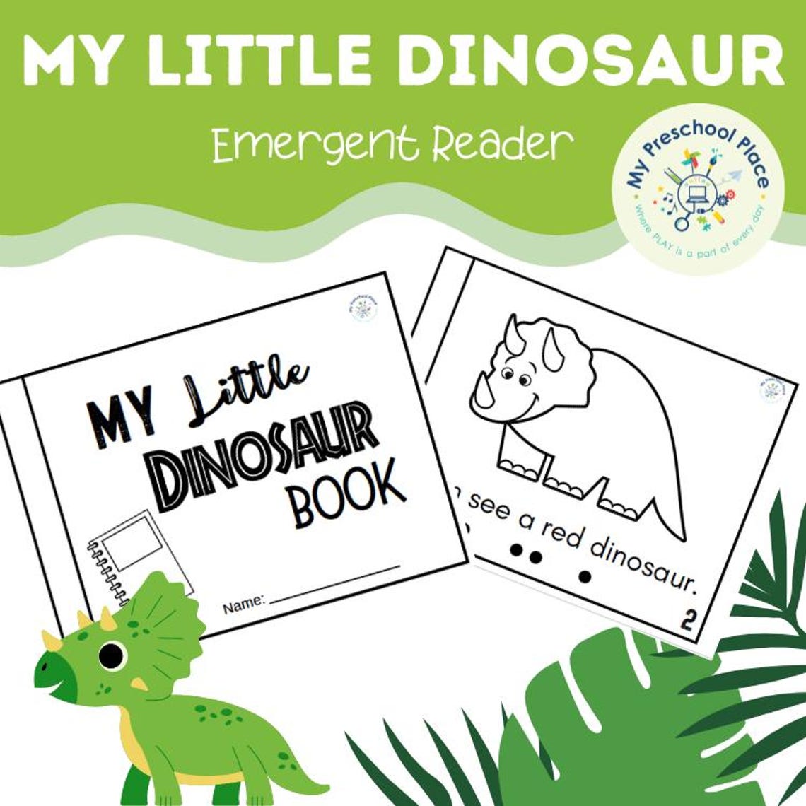 My Little Dinosaur Emergent Reader, Guided Reader for Preschool - Etsy