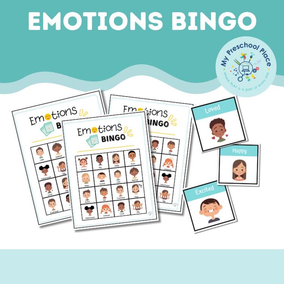Emotions Bingo Game, Social Emotional Learning Game for Preschoolers - Etsy