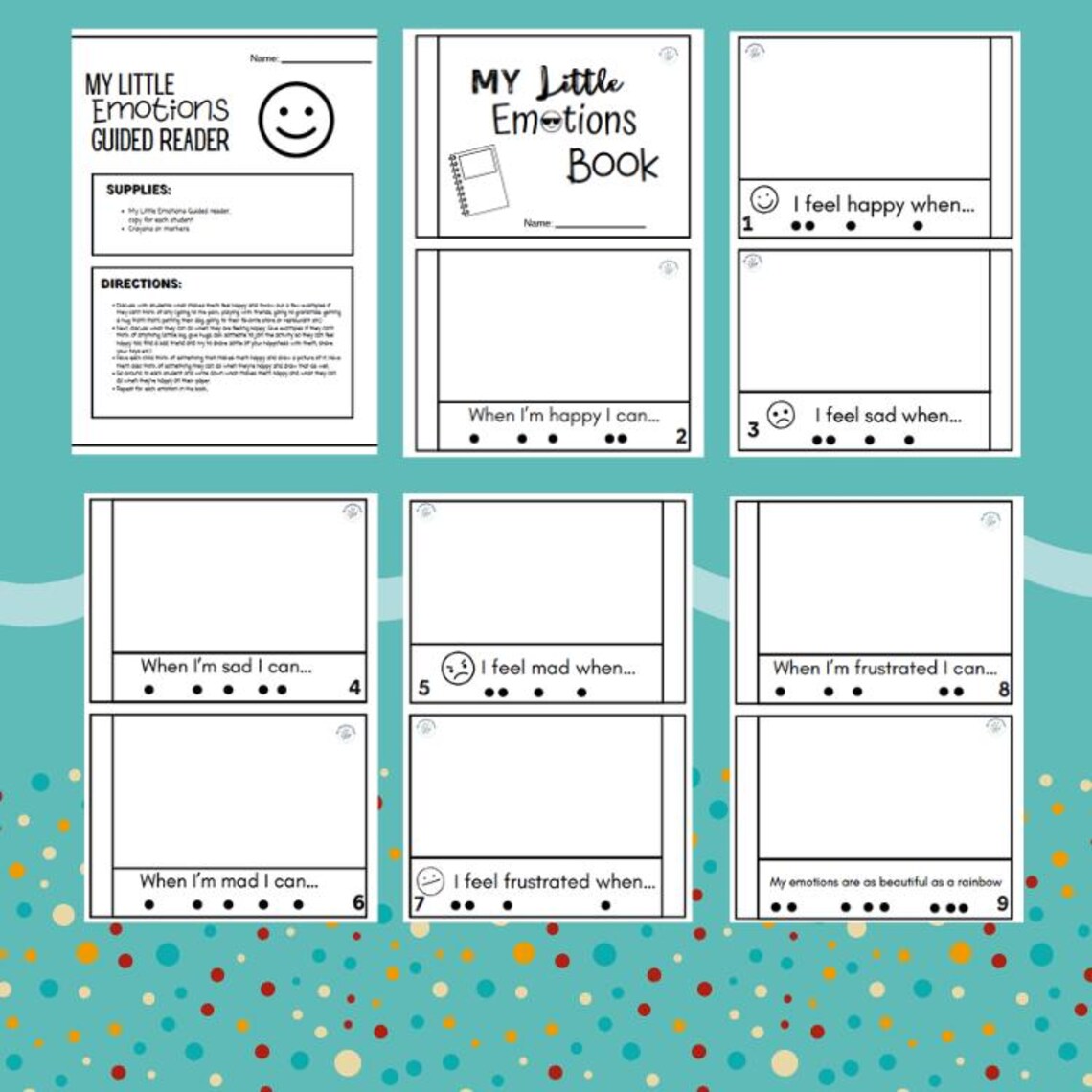 My Little Emotions Emergent Reader, Guided Reader for Preschool - Etsy
