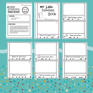 My Little Emotions Emergent Reader, Guided Reader for Preschool - Etsy