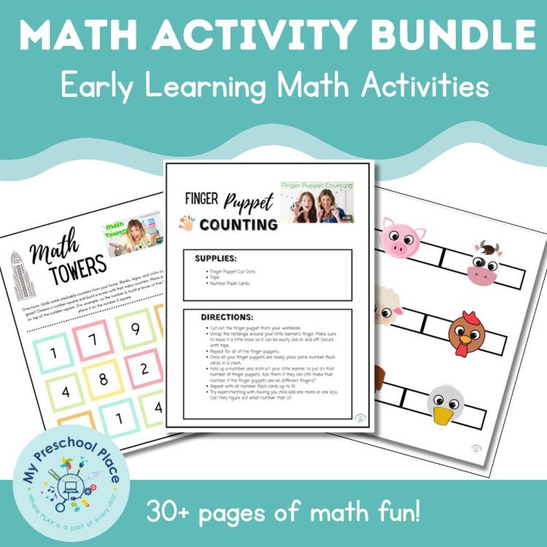 Preschool Math Activity Bundle: Early Math Skills (printable) - Etsy
