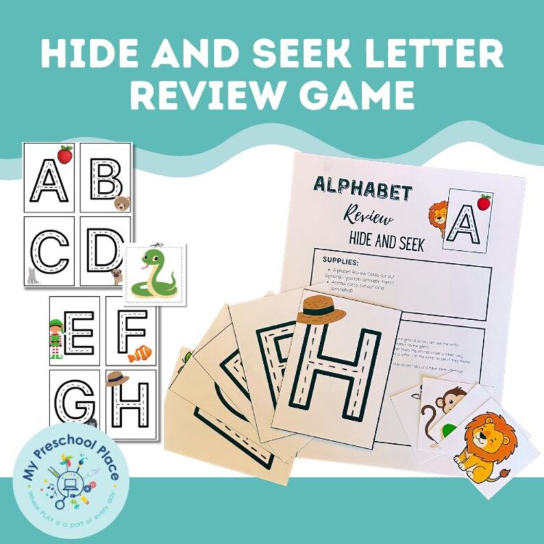Hide and Seek Letter Review Game for Preschoolers - Etsy