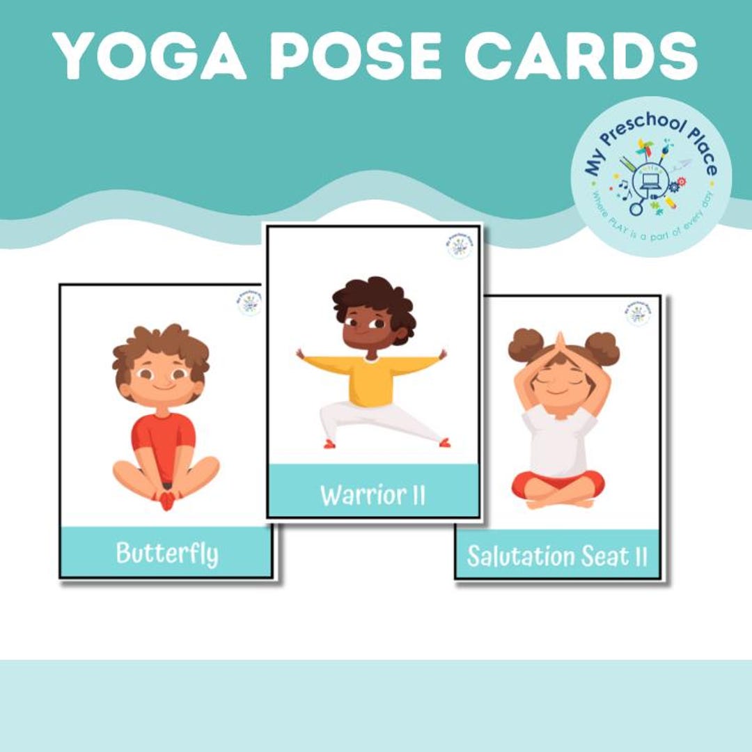 Yoga Pose Cards and Poster, Yoga for Preschoolers - Etsy