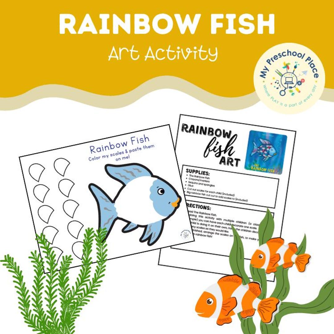 Rainbow Fish Art Project: Ocean Preschool Activity - Etsy