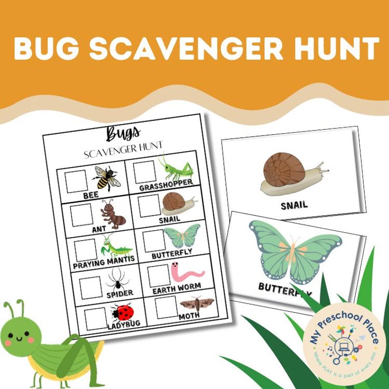 Bug Scavenger Hunt Activity for Preschoolers and Kindergarteners - Etsy
