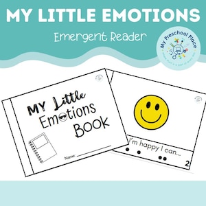 My Little Emotions Emergent Reader, Guided Reader for Preschool - Etsy