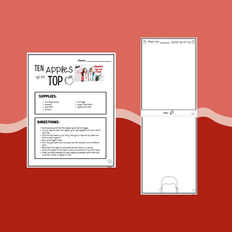 Ten Apples up on Top Art Project: Dr. Seuss Lesson Plan (PDF) - Etsy