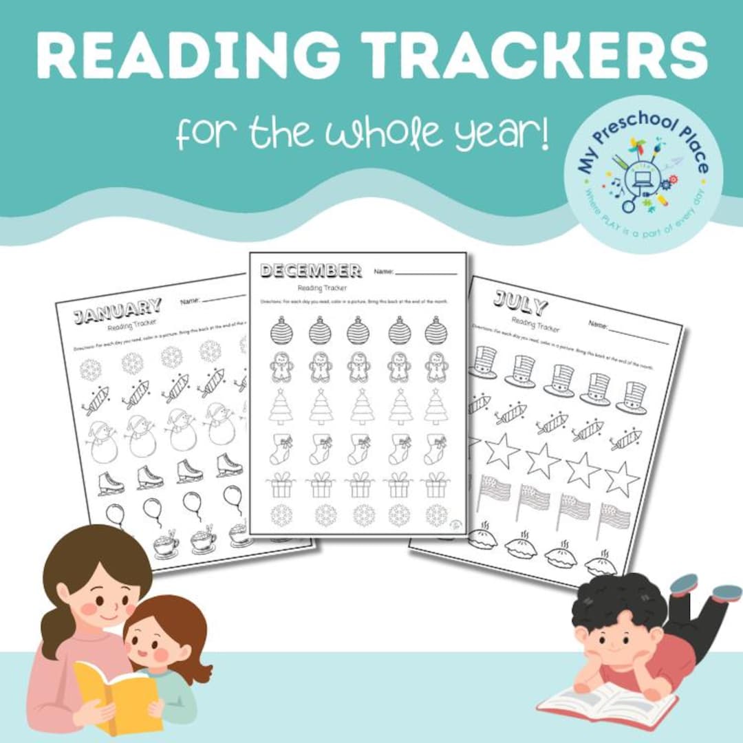 Monthly Reading Trackers, Reading Logs for Preschool - Etsy
