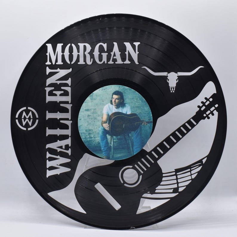 Morgan Wallen, B310 Custom Laser Cut Vinyl Records, Twill Coaster Image ...