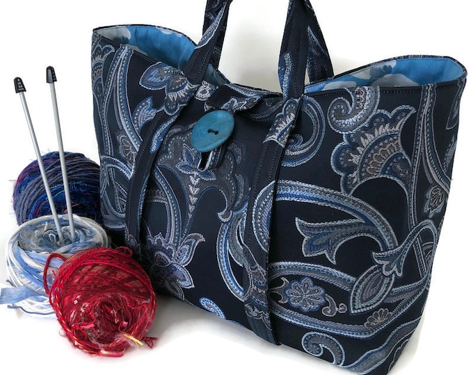 Knitter's Bag in Blue - Etsy
